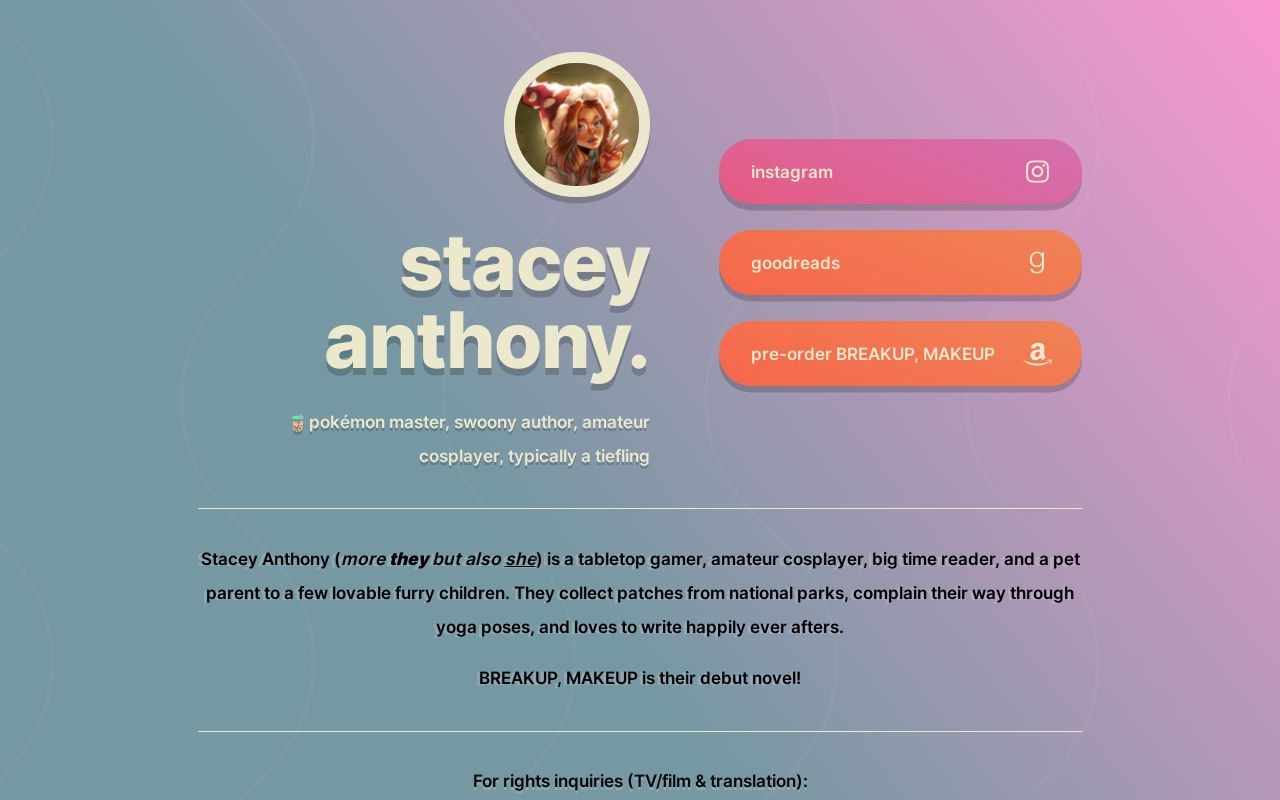 stacey landing page.